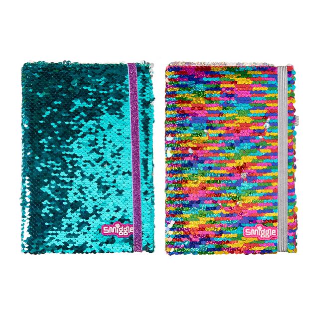 Smiggle Reversible Sequin Journal Book Mermaid Tail Scales Typo ...