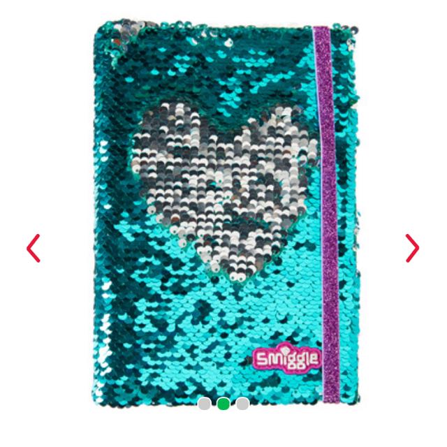 Smiggle Reversible Sequin Journal Book Mermaid Tail Scales Typo ...