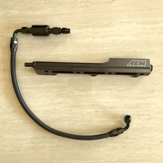 AEM Fuel Rail / Line Honda B Series, Car Accessories on Carousell