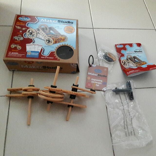 children building fun toy by Maker Studio Gears Set Thinkfun, Hobbies ...