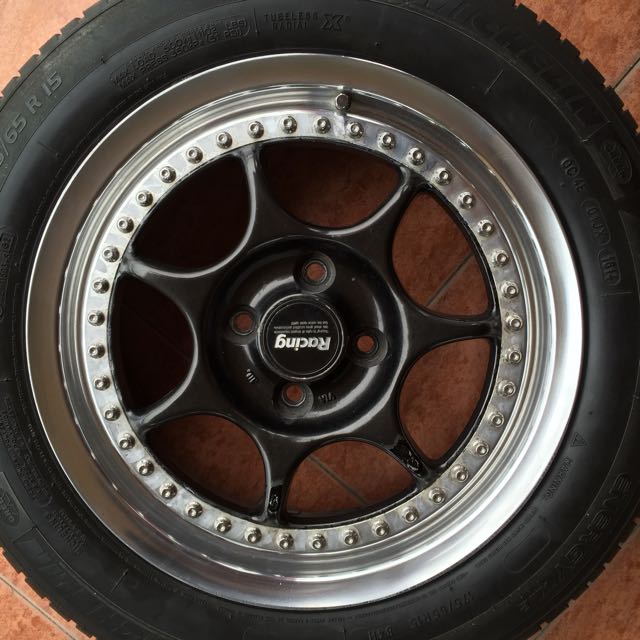Enkei RS 2-piece 15 Inch 4x100, Auto Accessories on Carousell