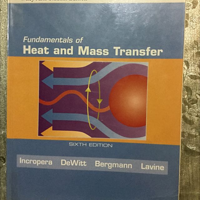 Textbook: Fundamental Of Heat And Mass Transfer, Hobbies & Toys, Books ...