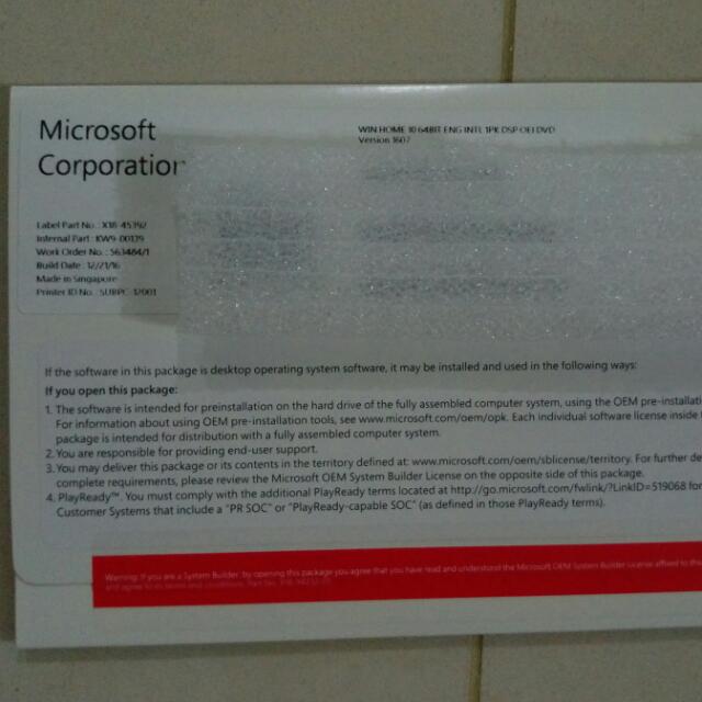 Microsoft Windows 10 Home OEM Pack Brand New, Computers & Tech, Laptops ...