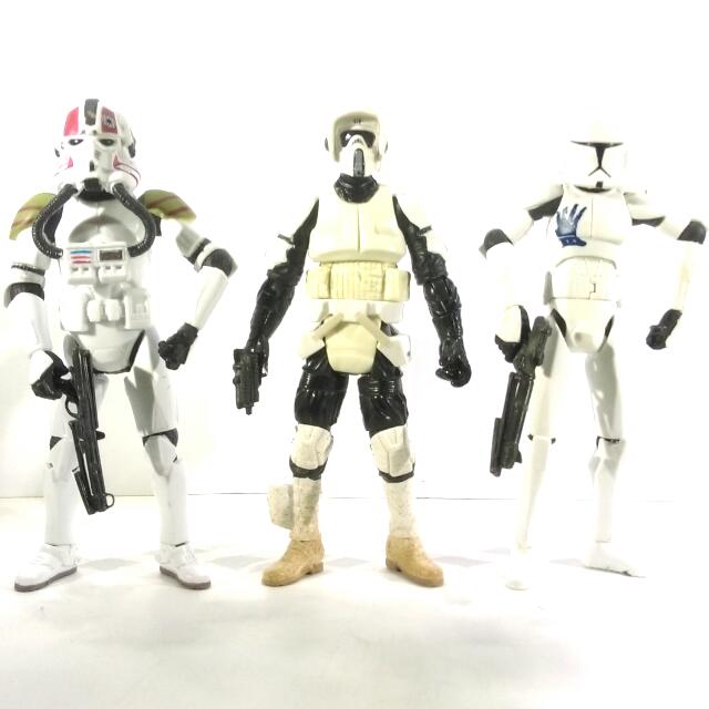 Star Wars Scout Trooper + Elite Clone Pilot + Echo Clone Trooper ...
