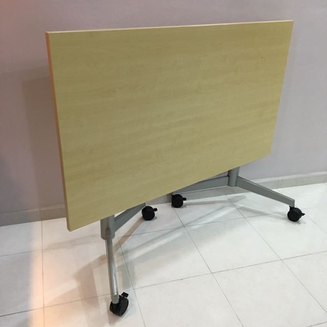 Foldable table (with rollers), Furniture & Home Living, Furniture ...