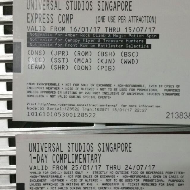 Universal Studio Ticket + Express Pass, Tickets & Vouchers, Event ...