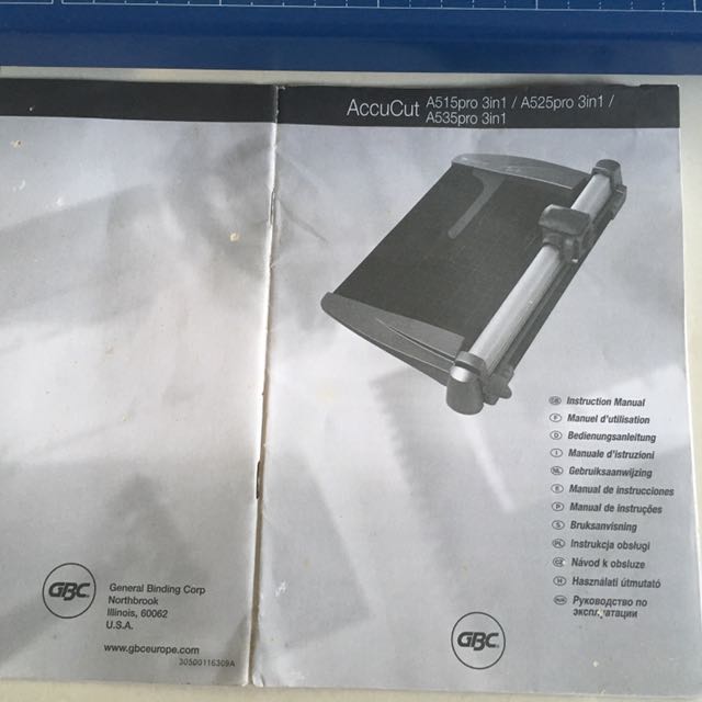 GBC AccuCut Trimmer Paper Cutter A515Pro 3 In 1, Hobbies & Toys ...