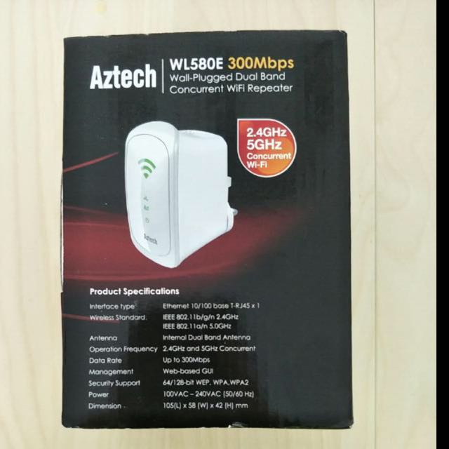 Aztech WL580E 300mps Repeater, Computers & Tech, Parts & Accessories ...
