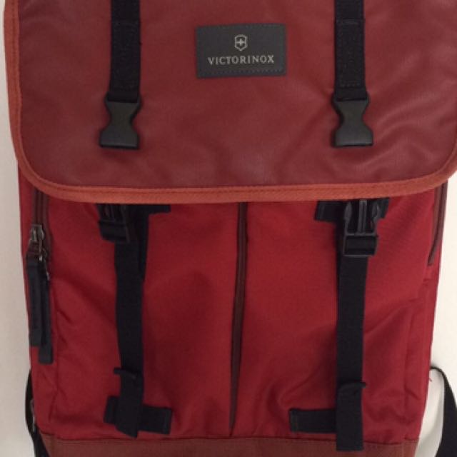 Victorinox Red Backpack, Women's Fashion, Bags & Wallets, Backpacks on ...