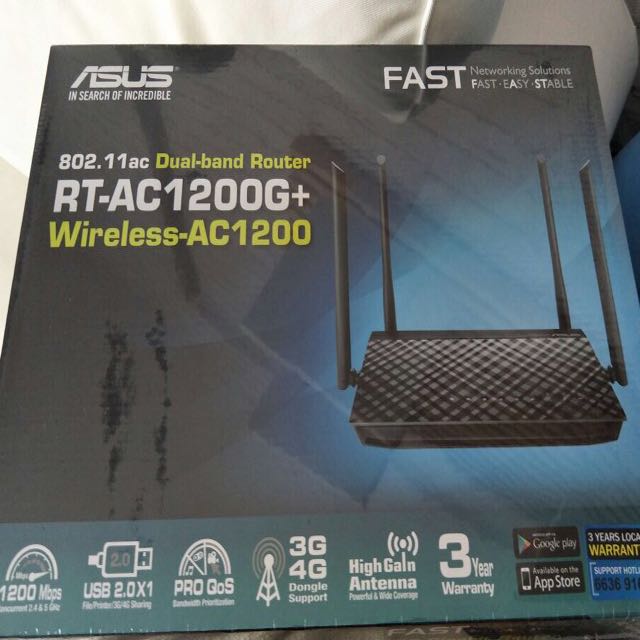 Asus Dual Band wireless AC1200 Router, Computers & Tech, Parts ...