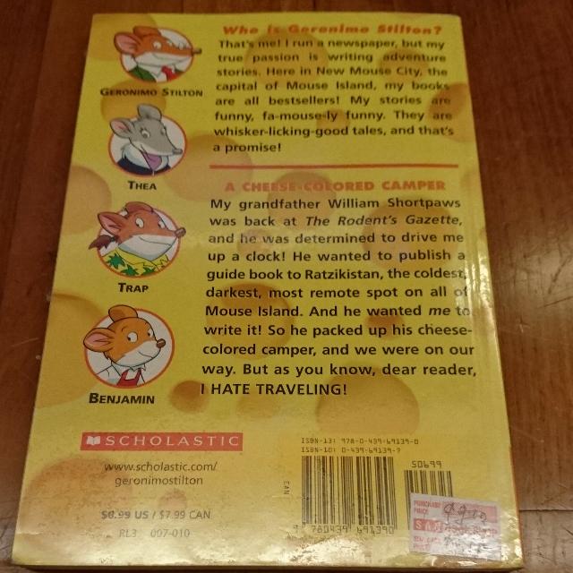 Geronimo Stilton - A Cheese-Colored Camper, Books & Stationery ...