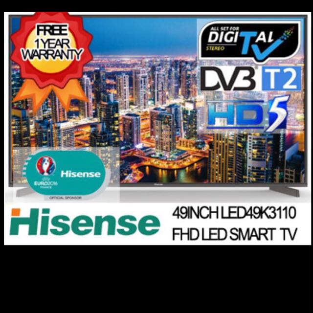 Hisense 49 Inch Full HD LED Smart TV (Free 1 Year Warranty), TV & Home ...