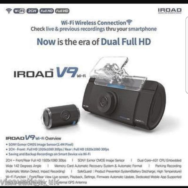 IROAD V9 Dash Cam 16GB Wifi Car Video Recorder, Photography, Video ...