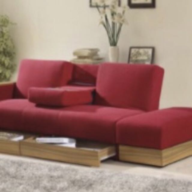 Japanese Minimalist Sofabed With Storage, Furniture & Home Living ...