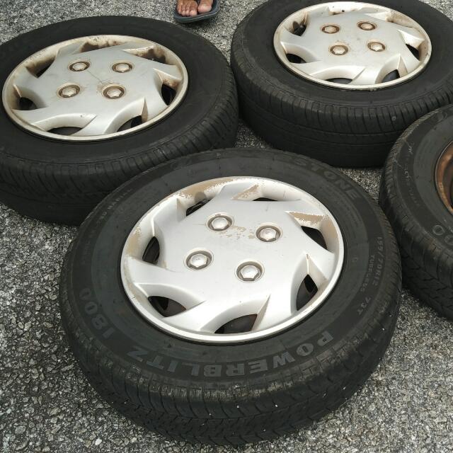 Rim Besi Standard Kancil Dengan Tayar, Auto Accessories on Carousell