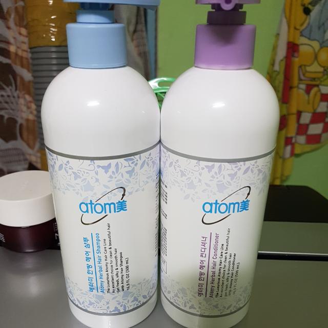 Atom Shampoo & Conditioner 500ml, Beauty & Personal Care, Hair on Carousell