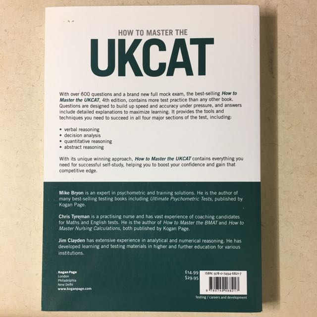 How To Master The UKCAT (4th Edition), Hobbies & Toys, Books ...