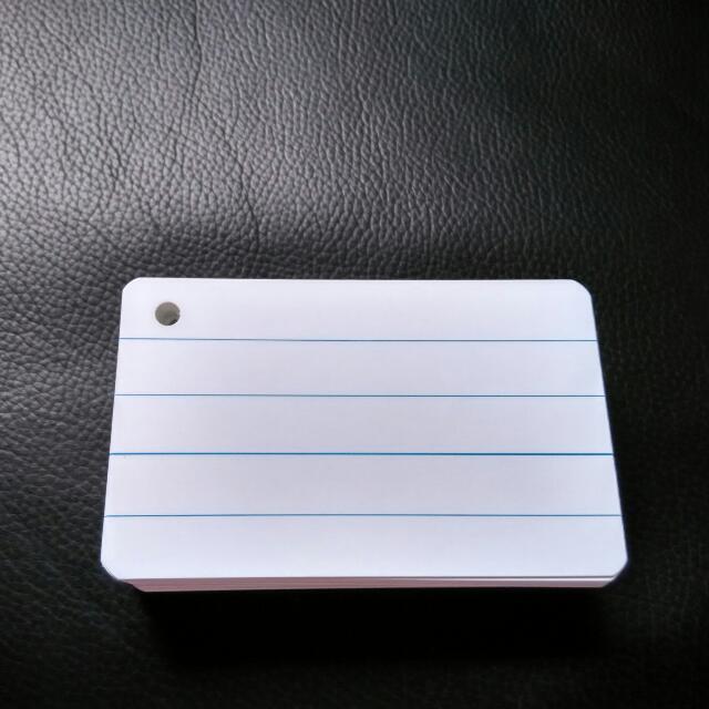 Blank Word Cards With Lines, Hobbies & Toys, Stationery & Craft, Other ...