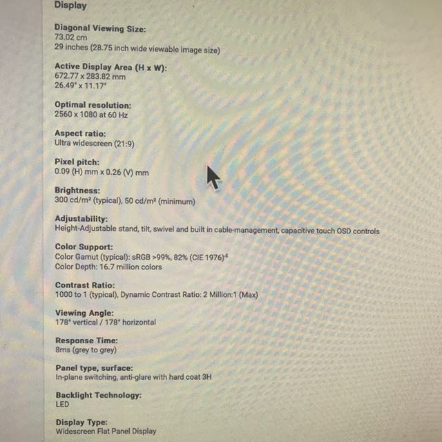 29-inch Dell Ultrasharp Ultrawide Monitor - U2913wm, Computers & Tech ...