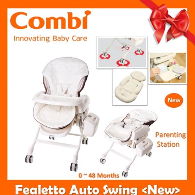 Combi Fealetto Auto Swing High Chair, Babies & Kids, Babies & Kids ...
