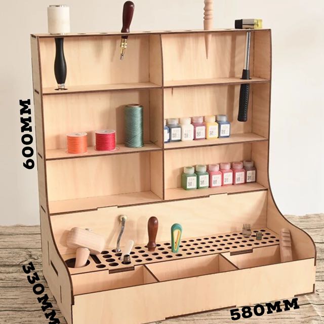 Craft Tool Storage Rack Organizer Shelf Jamjarleather, Design & Craft ...