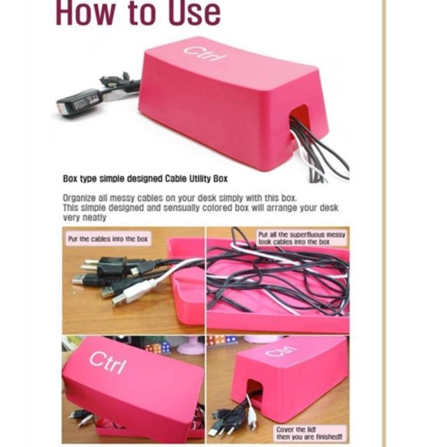 Ctrl Key Shaped Cable Storage Box, Furniture & Home Living, Home ...