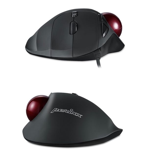 Perixx PERIMICE-517, Wired Ergonomic Trackabll Mouse - 34mm Trackball ...