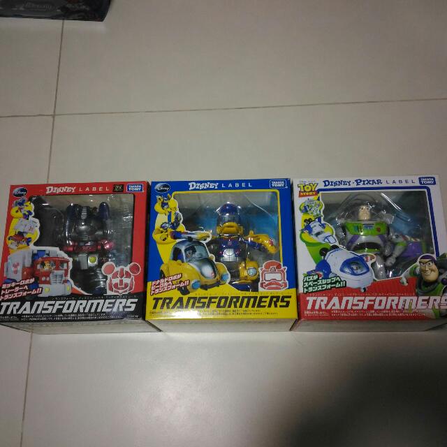 Transformers Disney Label Mickey mouse Donald duck And Buzz Light Year ...