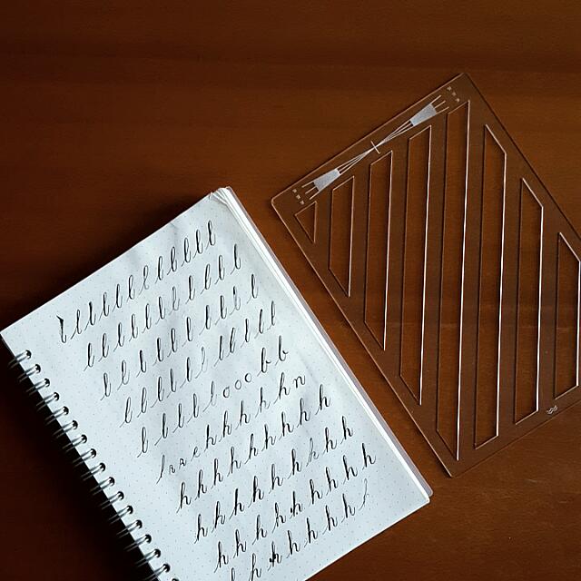 Calligraphy Copperplate Grid Template Ruler, Hobbies & Toys, Stationery ...