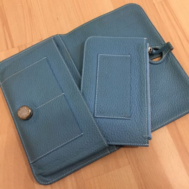 Dompet Hermes Biru Muda, Fesyen Wanita, Tas & Dompet di Carousell