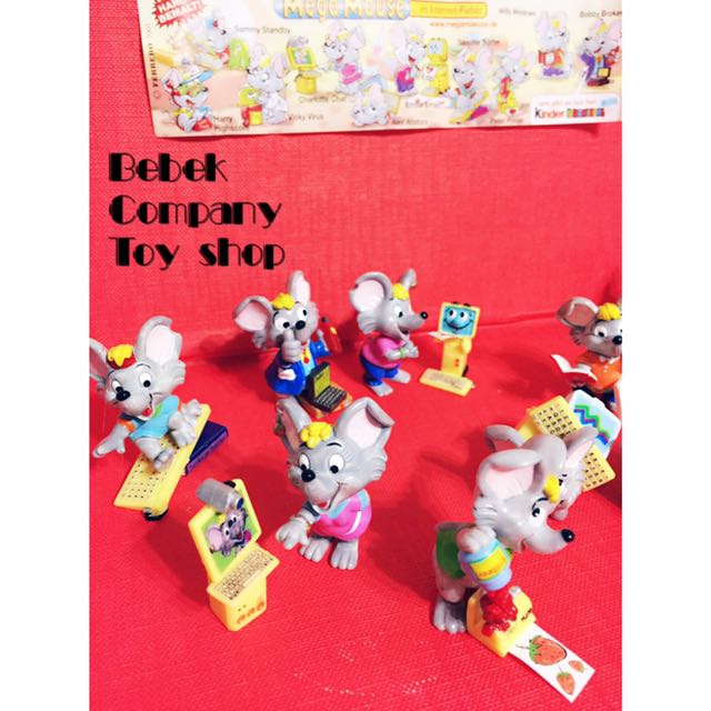 2001 Ferrero kinder 絕版 費列羅 健達出奇蛋 玩具 Mega Mouse 小老鼠 公仔 全套 古董玩具, 書籍、休閒與玩具, 收藏、紀念品, 明星週邊在旋轉拍賣