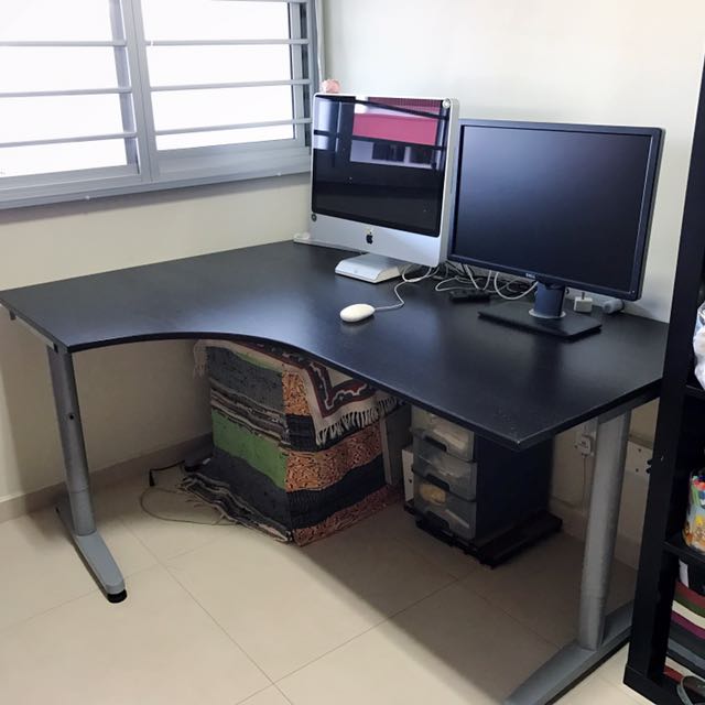 Ikea Black L Series Table, Furniture & Home Living, Furniture, Tables ...