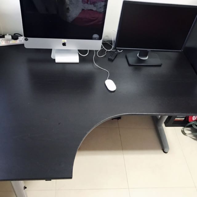 Ikea Black L Series Table, Furniture & Home Living, Furniture, Tables ...