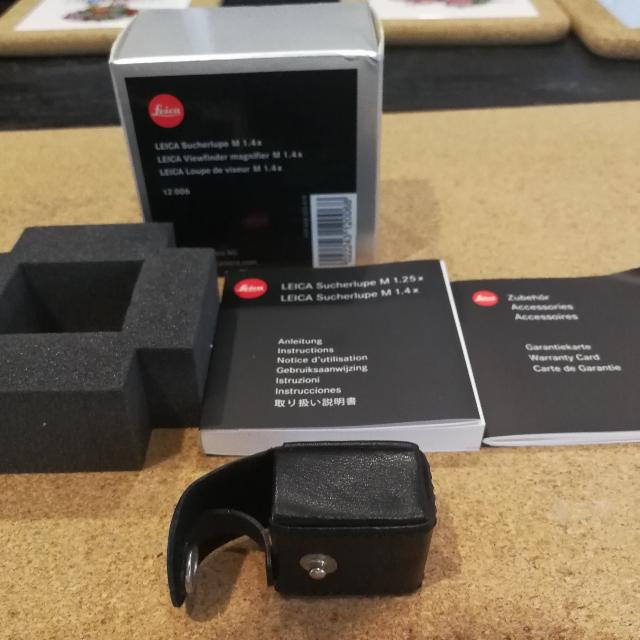Leica Viewfinder Magnifier Box 1.4x With Leather Carrier, Photography ...