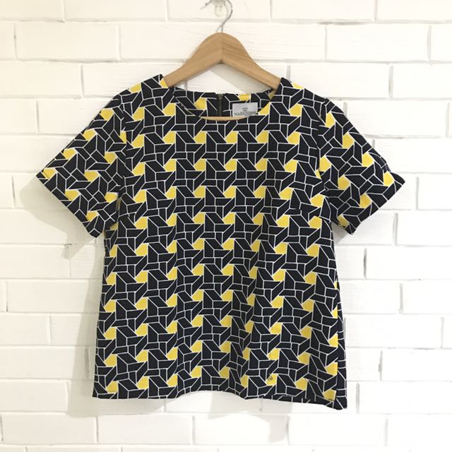 Baju Kerja Hitam Kuning, Fesyen Wanita, Pakaian Wanita di Carousell