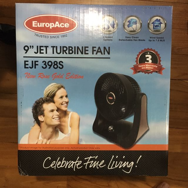 BNIB Europace 9" Jet Turbine Fan EJF398S, Furniture & Home Living ...