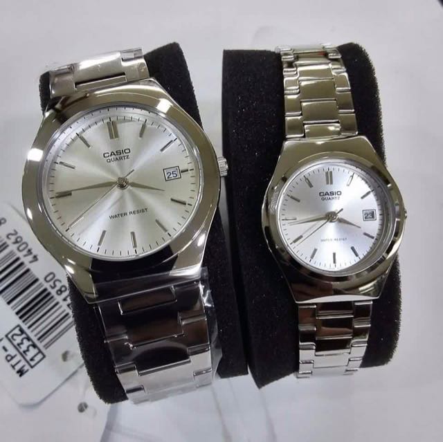 Casio Silver Couple watch, Luxury, Watches on Carousell