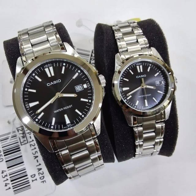 Casio Silver Couple watch, Luxury, Watches on Carousell