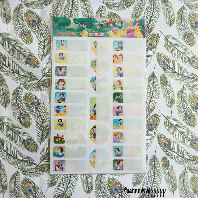 Disney Princess Name Stickers, Hobbies & Toys, Stationery & Craft ...