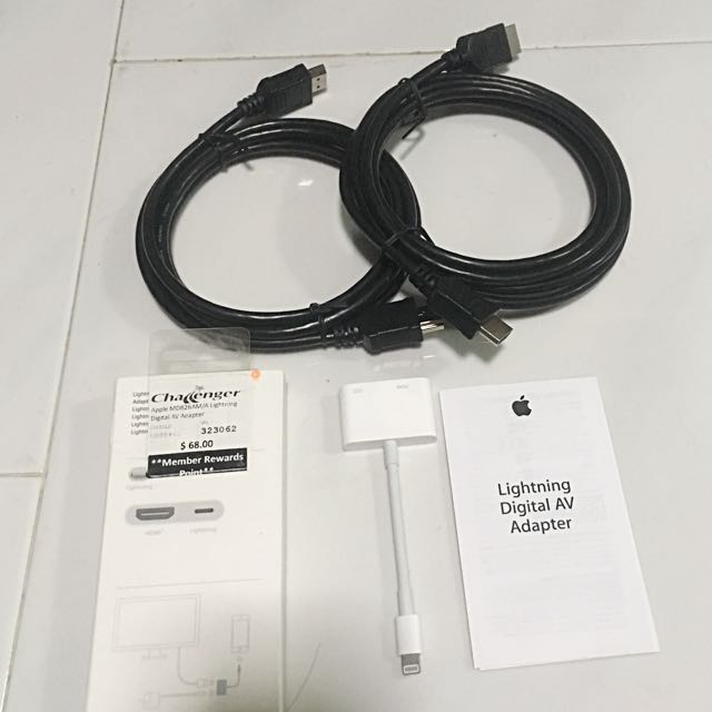 Authentic Apple Lightning AV Adapter, Mobile Phones & Gadgets, Mobile & Gadget Accessories ...