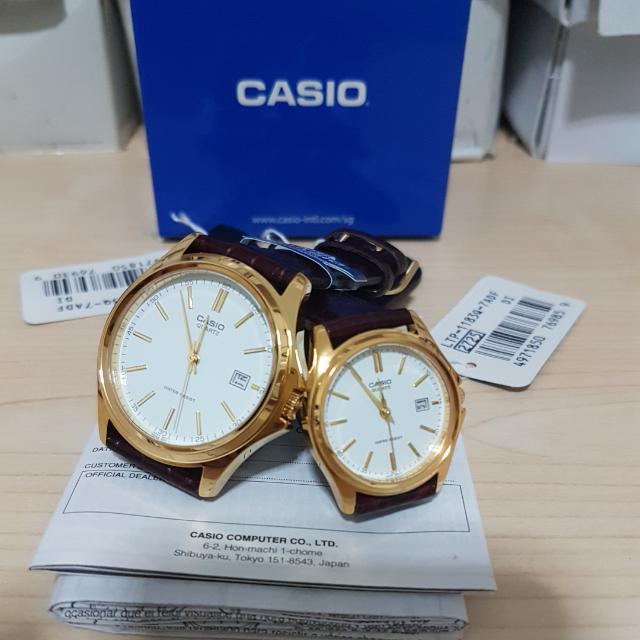 Casio Couple Pair Lover Leather Date Watch Mtp/ltp-1183q-7a, Mobile Phones & Gadgets, Wearables ...