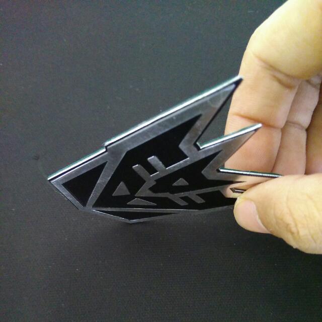 Decepticon Plastic Emblem, Motorcycles, Motorcycle Accessories on Carousell