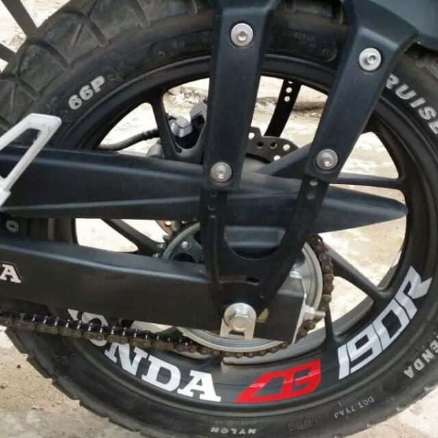 Honda Cb190r Reflective Rim Wrap, Motorcycles, Motorcycle Accessories ...