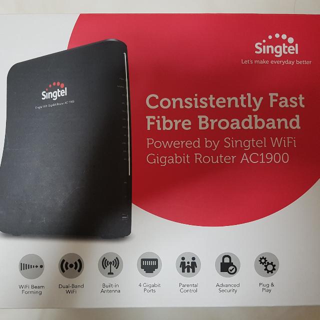 Singtel Wifi Gigabit Router AC1900/AC Elite, Computers & Tech, Parts ...