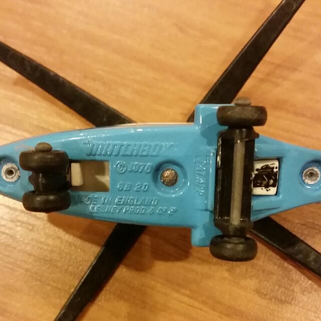 Vintage 1976 Matchbox Coast Guard Helicopter Blue Made In England ...