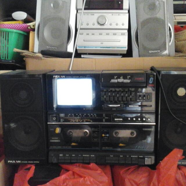 Mini Combo 3-in-1 3 Inches Black And White TV + Casettee Player + Radio ...