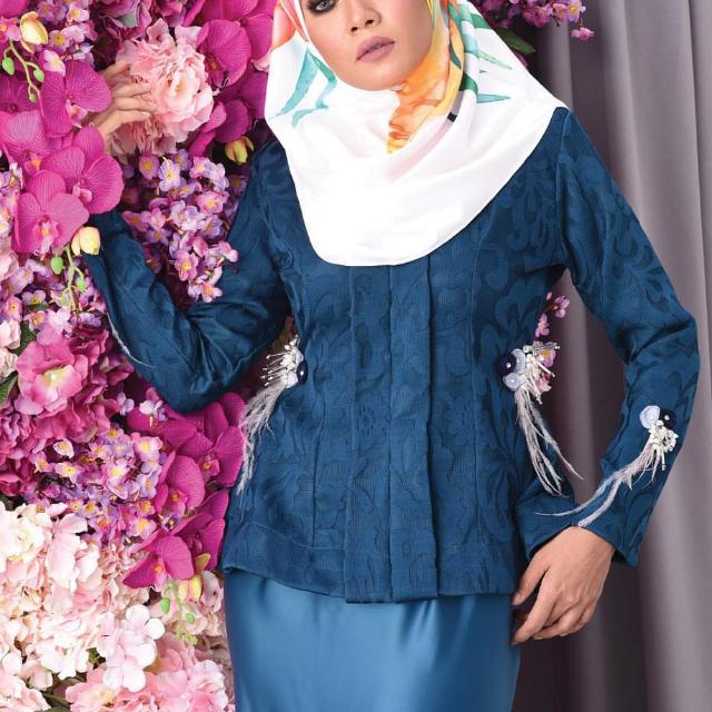 Baju Raya Olivia Kebaya In Emerald Green, Women's Fashion, Dresses ...