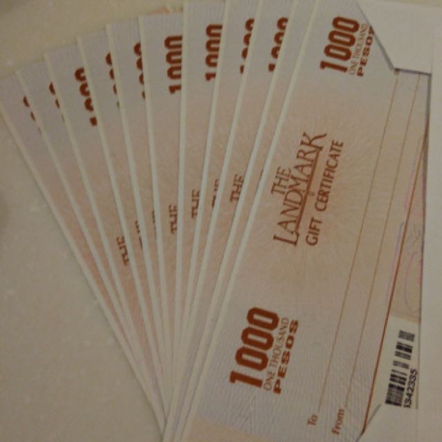 Landmark Gift Certificate, Tickets & Vouchers, Store Credits on Carousell
