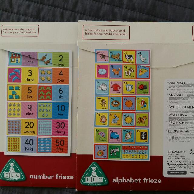 ELC Number and Alphabet Frieze, Hobbies & Toys, Toys & Games on Carousell