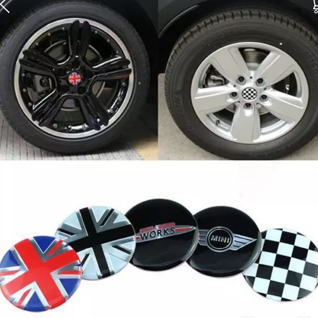Mini Cooper Wheel Hub Sticker Center, Car Accessories on Carousell